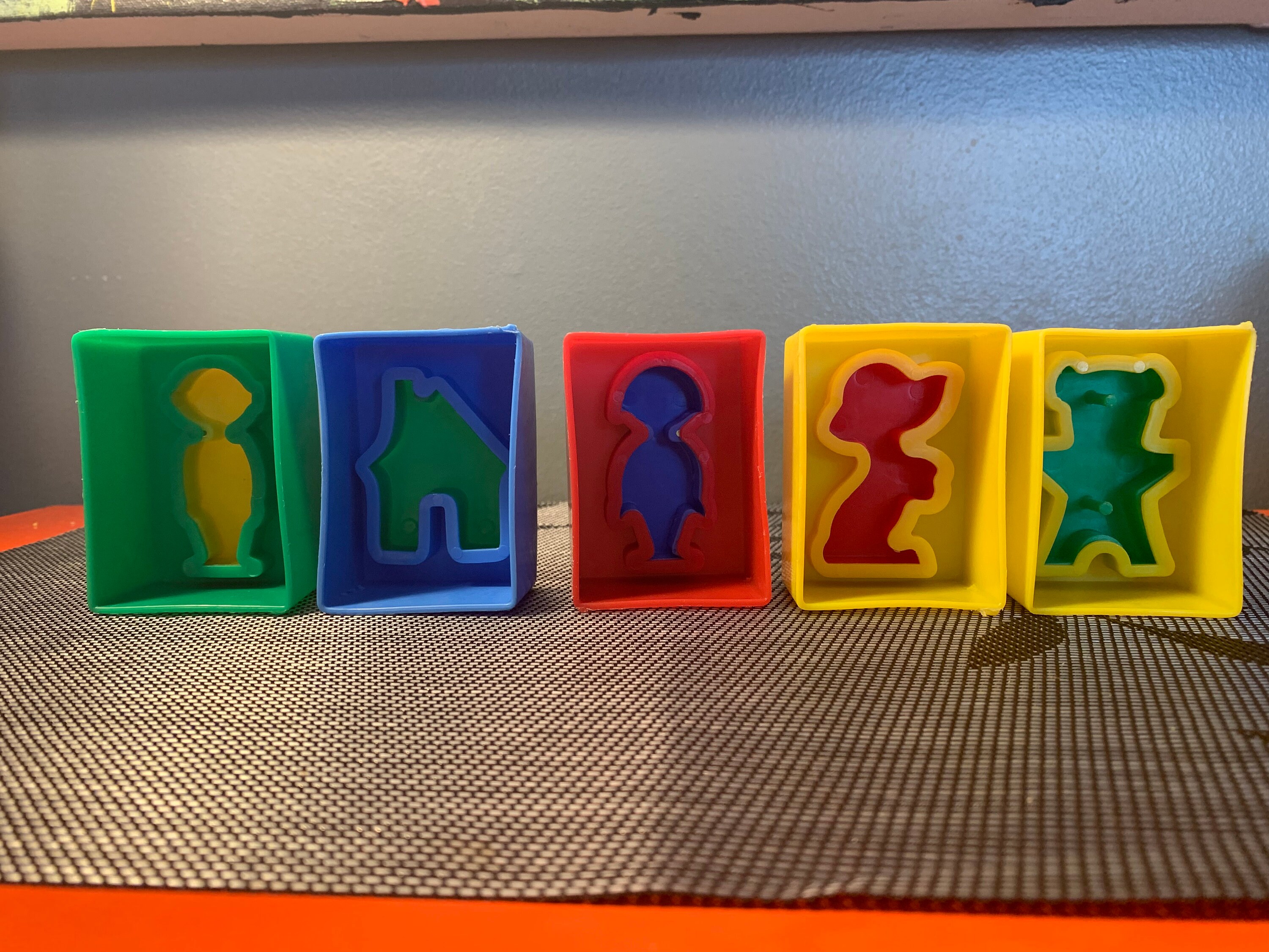 Vintage Kohner Shape Cookie Cutters/tracing Development Toy Primary ...