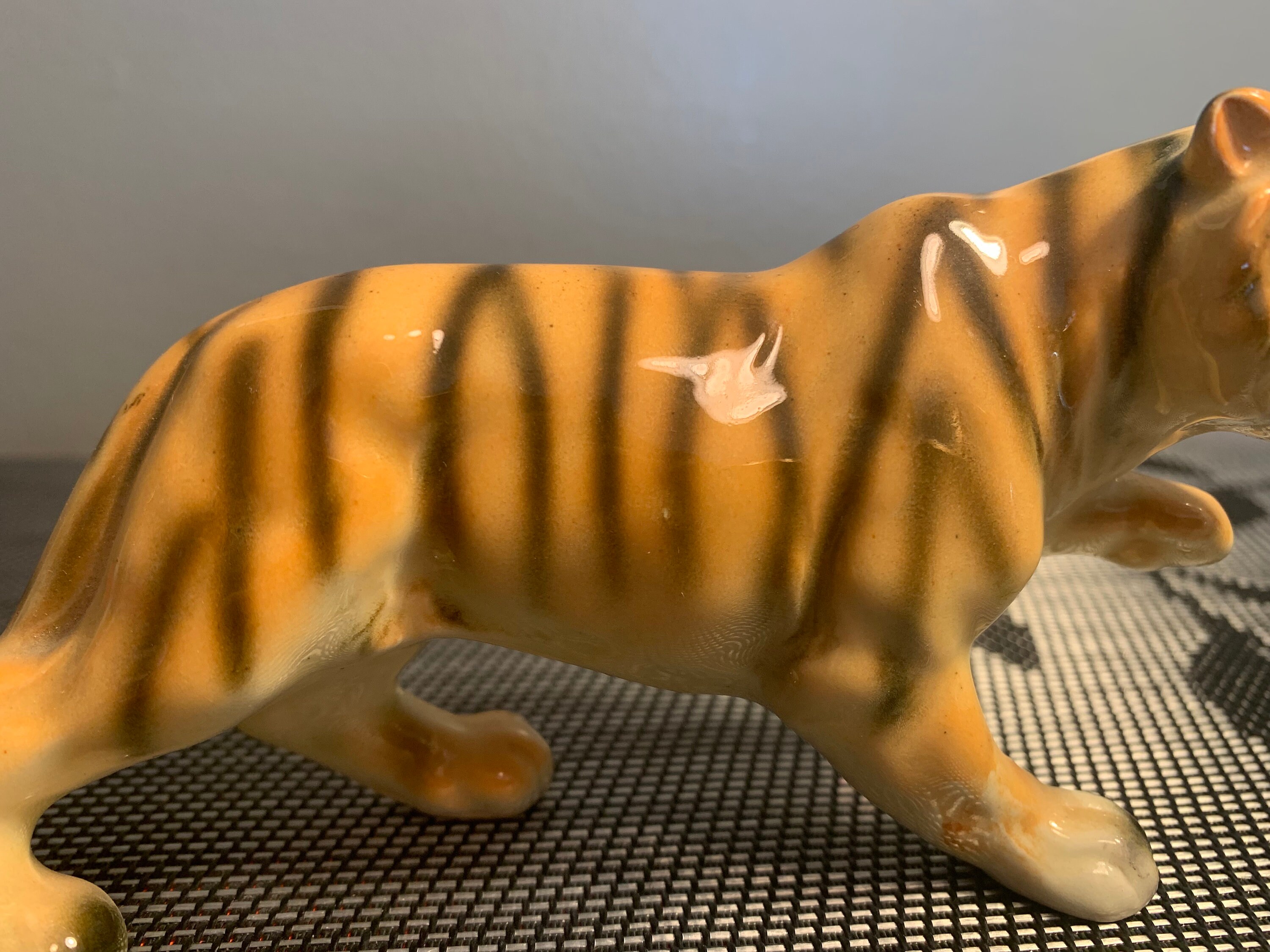 Vintage Ceramic Tiger Figurine-made in Japan - Etsy