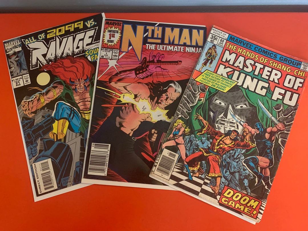 3 Vintage Marvel Comics, Nth Man the Ultimate Ninja, Ravage 2099, & the ...