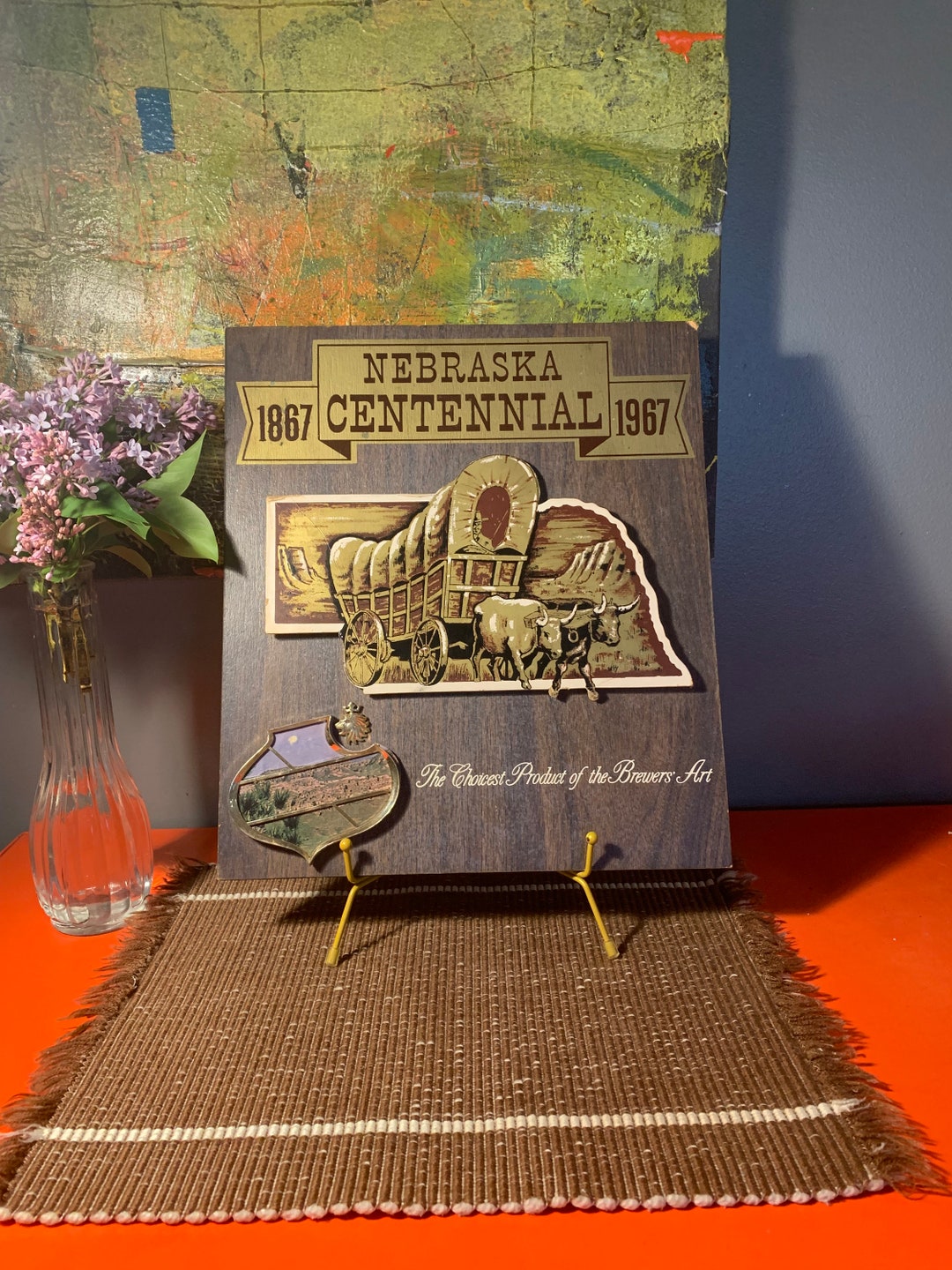 Vintage Centennial Nebraska 3D Faux Wood Wall Hanging. Please Read the ...