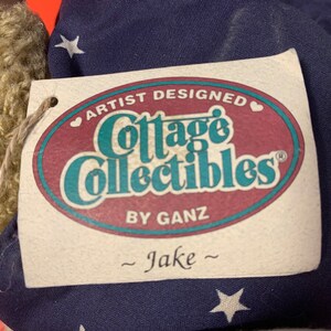 Vintage 1995 GANZ Cottage Collectibles Jake Bear - Etsy