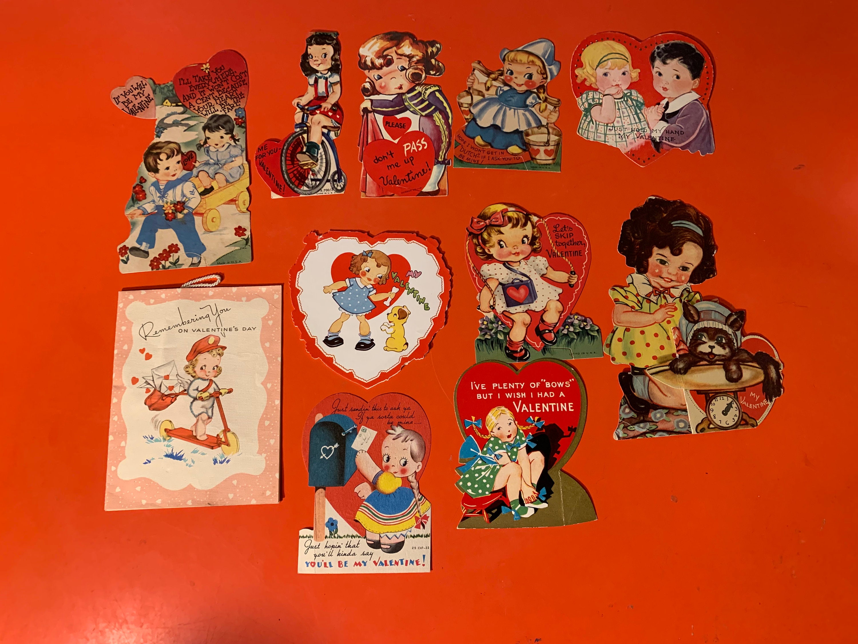 Vintage Collection of 1940s 1950s Valentine's Day Cards - Etsy