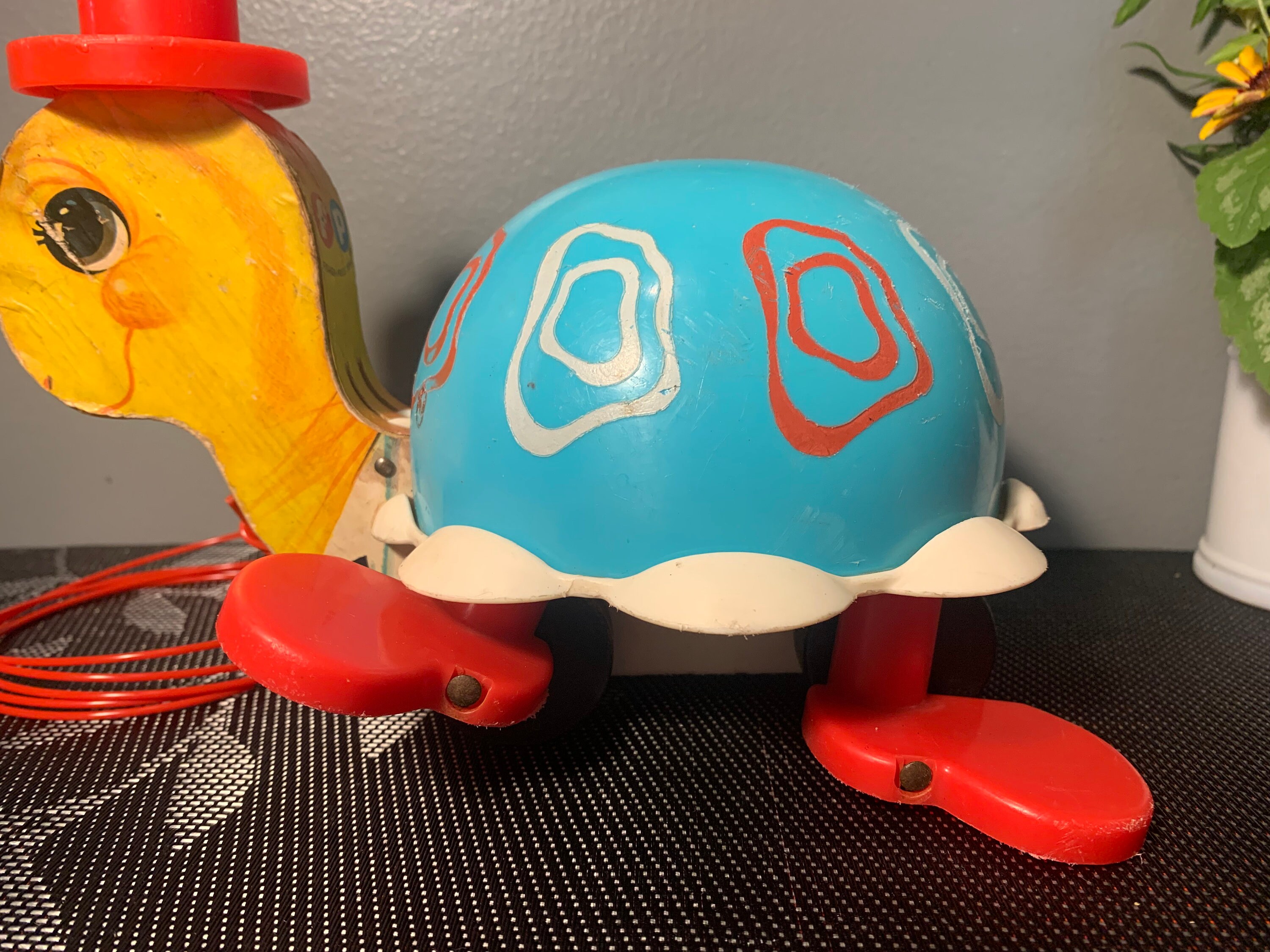 Vintage Fisher Price Tip Toe Turtle Pull Toy - Etsy