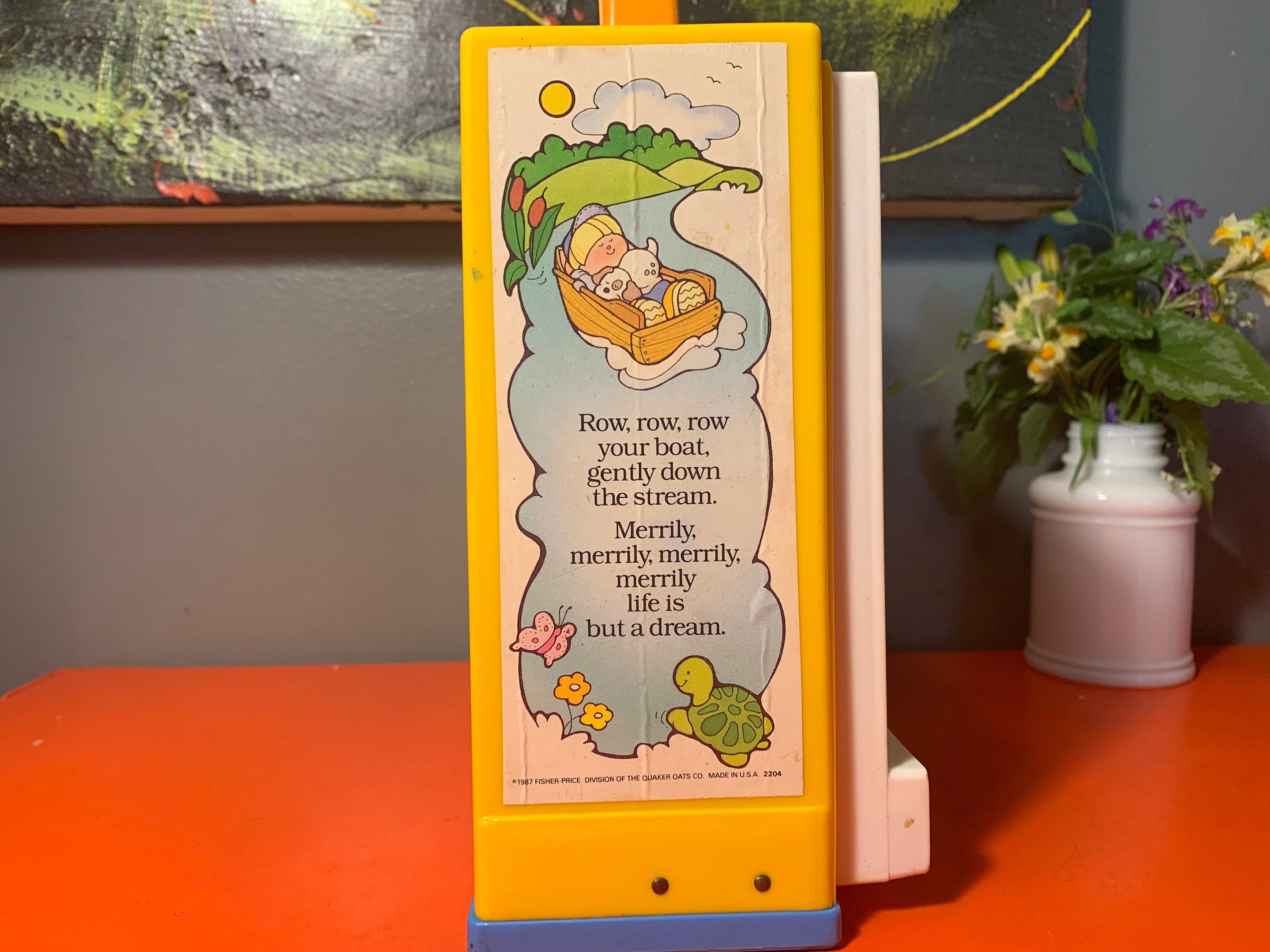 Vintage Fisher Price Box TV 2204 Plays Row Your Boat & London Bridge ...