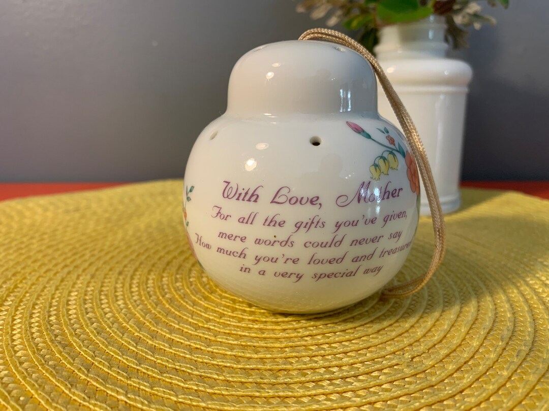 Vintage Ceramic Floral Pomander Fragrance Holder With Mother Poem. - Etsy
