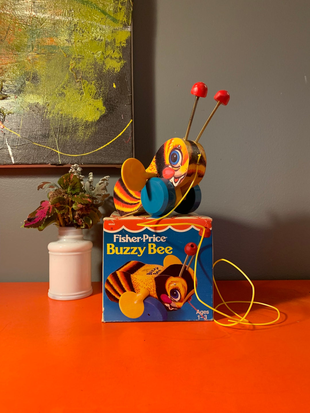 Vintage Fisher Price Buzzy Bee Pull Toy Limited Edition With - Etsy