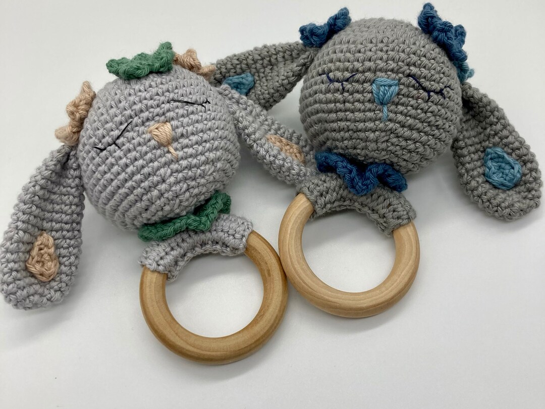 Crochet Pattern for Snow Hare Grasping Toy "abbey" - Etsy