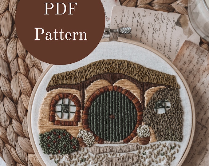 Embroidery Pattern - Hand Embroidery Pattern - Hobbit Embroidery ...