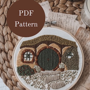 Embroidery Pattern - Hand Embroidery Pattern - Hobbit Embroidery ...