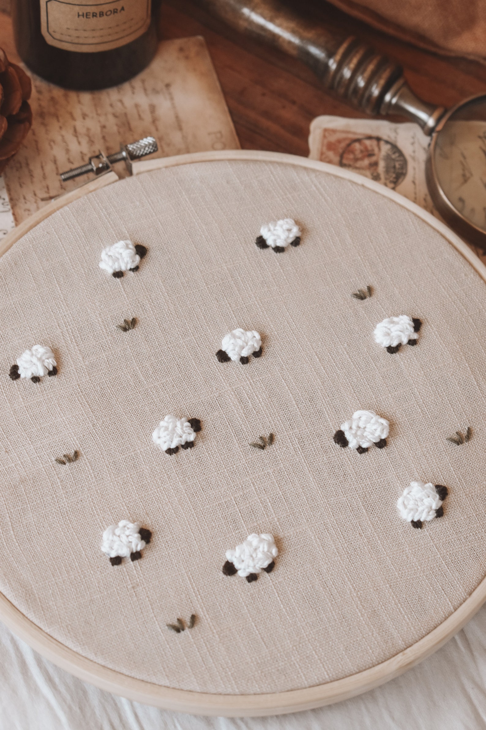 Embroidery Pattern - Hand Embroidery Pattern - Sheep Embroidery ...