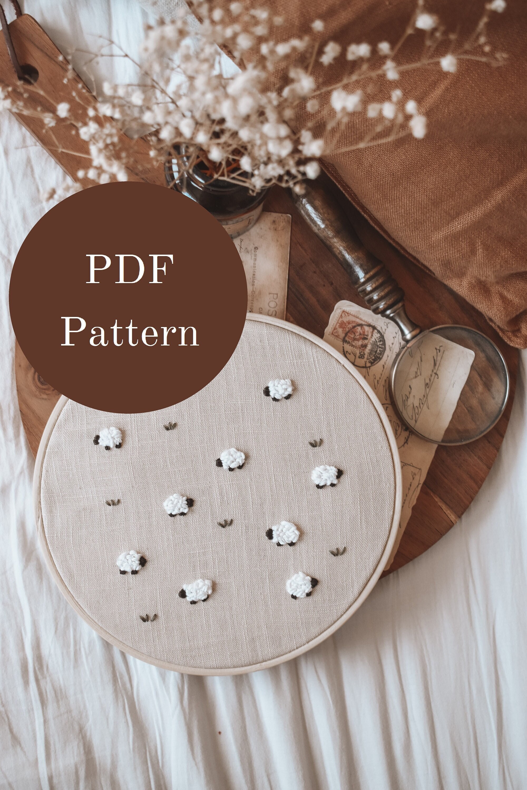 Embroidery Pattern Hand Embroidery Pattern Sheep - Etsy