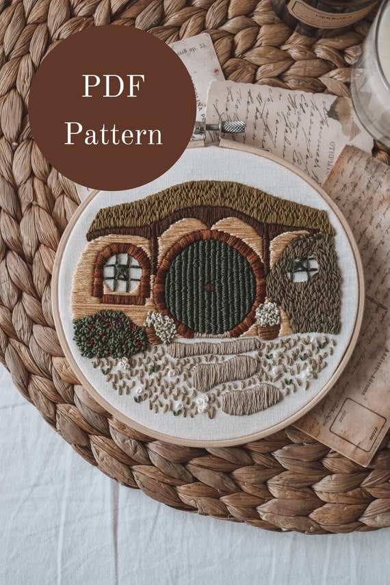 Embroidery Pattern Hand Embroidery Pattern Hobbit | Etsy