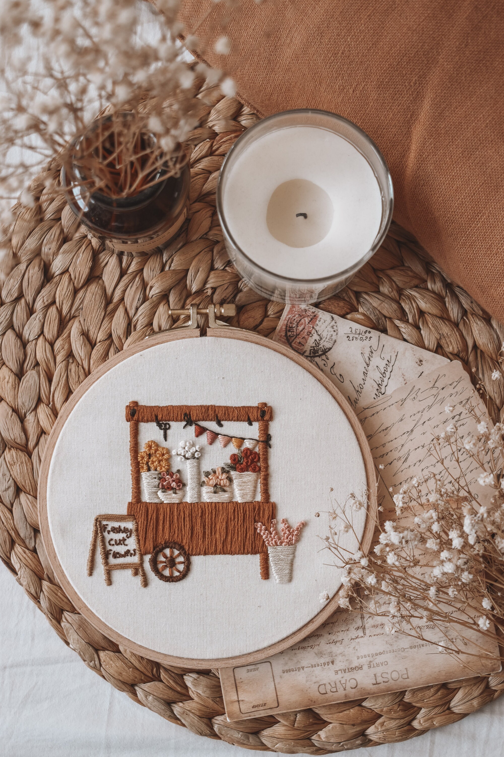 Embroidery Pattern Hand Embroidery Pattern Flower - Etsy