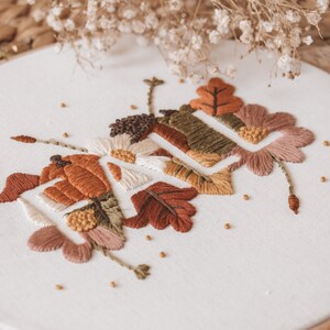Embroidery Pattern -modern Hand Embroidery Patterns-autumn Embroidery ...