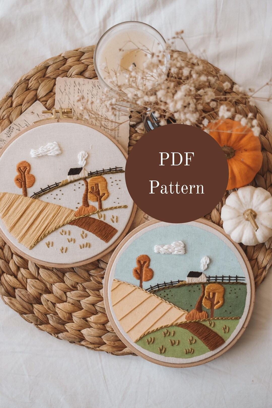 Hand Embroidery Pattern - Autumn Embroidery Pattern - Beginner ...