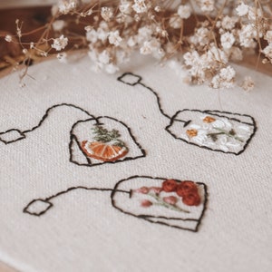 Embroidery Pattern - Hand Embroidery Pattern - Time for Tea - PDF ...