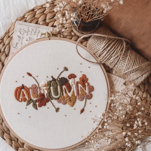 Embroidery Pattern -modern Hand Embroidery Patterns-autumn Embroidery ...