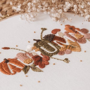 Embroidery Pattern -modern Hand Embroidery Patterns-autumn Embroidery ...