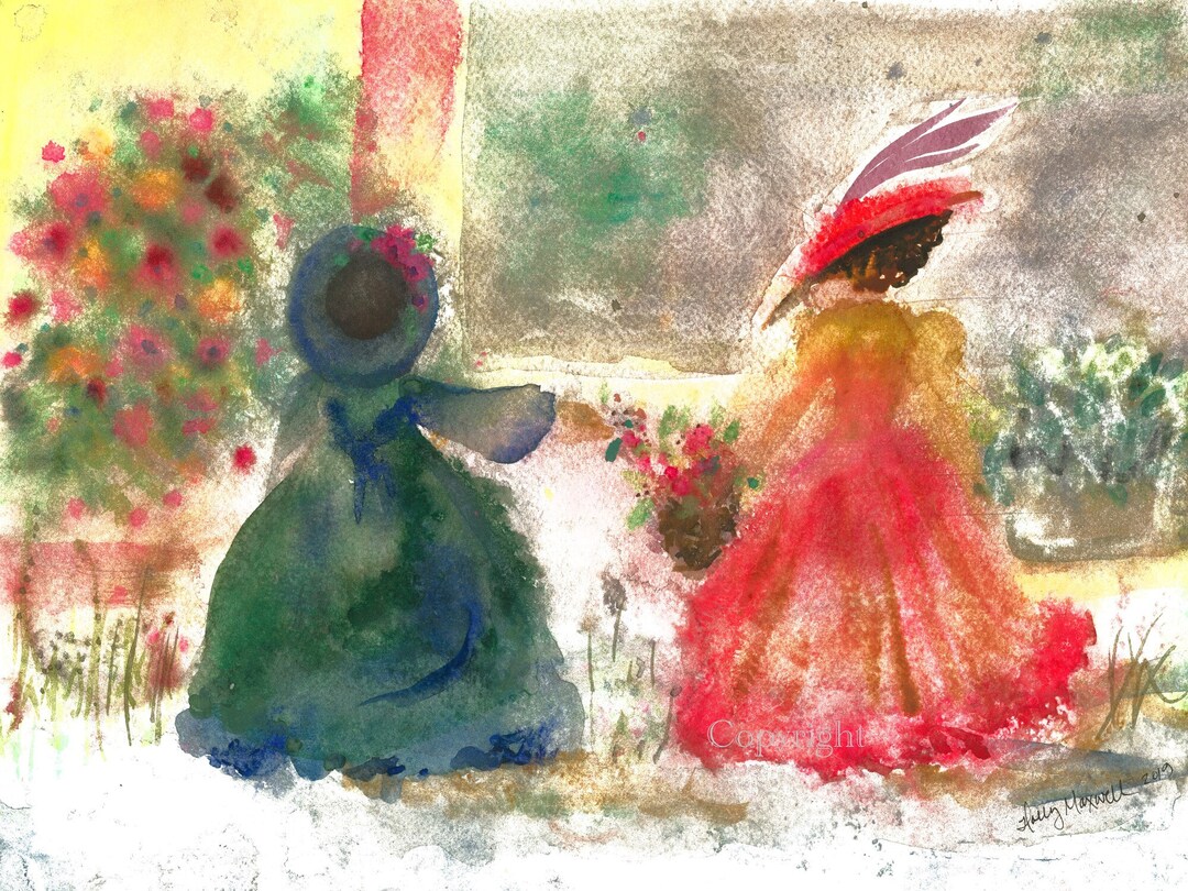 FAST FRIENDS | Victorian Women | Vintage Woman | Print | Giclee Fine ...