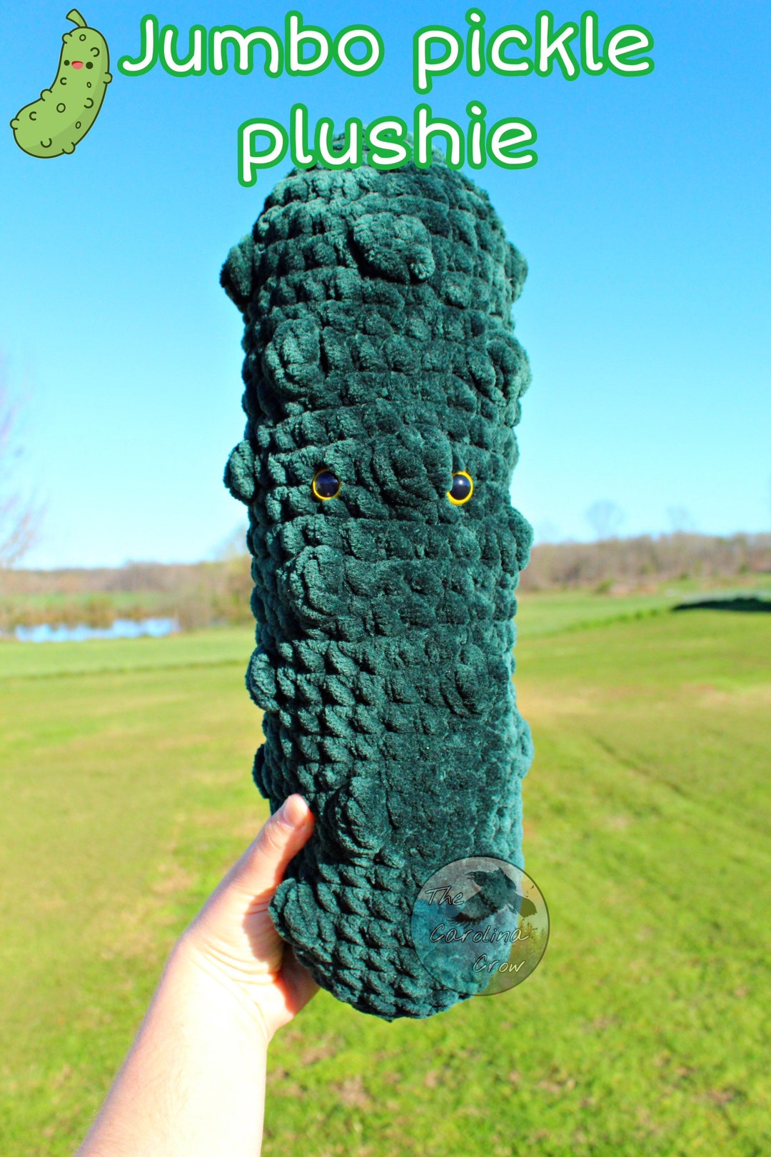 Jumbo Pickle Plushie Pickle Plush Crochet Pickle Plushie Pickle Boy ...