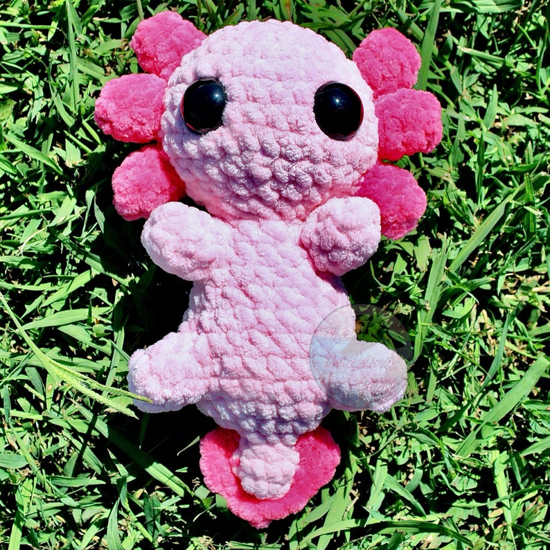 Axolotl Crochet Plushie Cute Stuffed Animal Valentines Plushies Jumbo ...