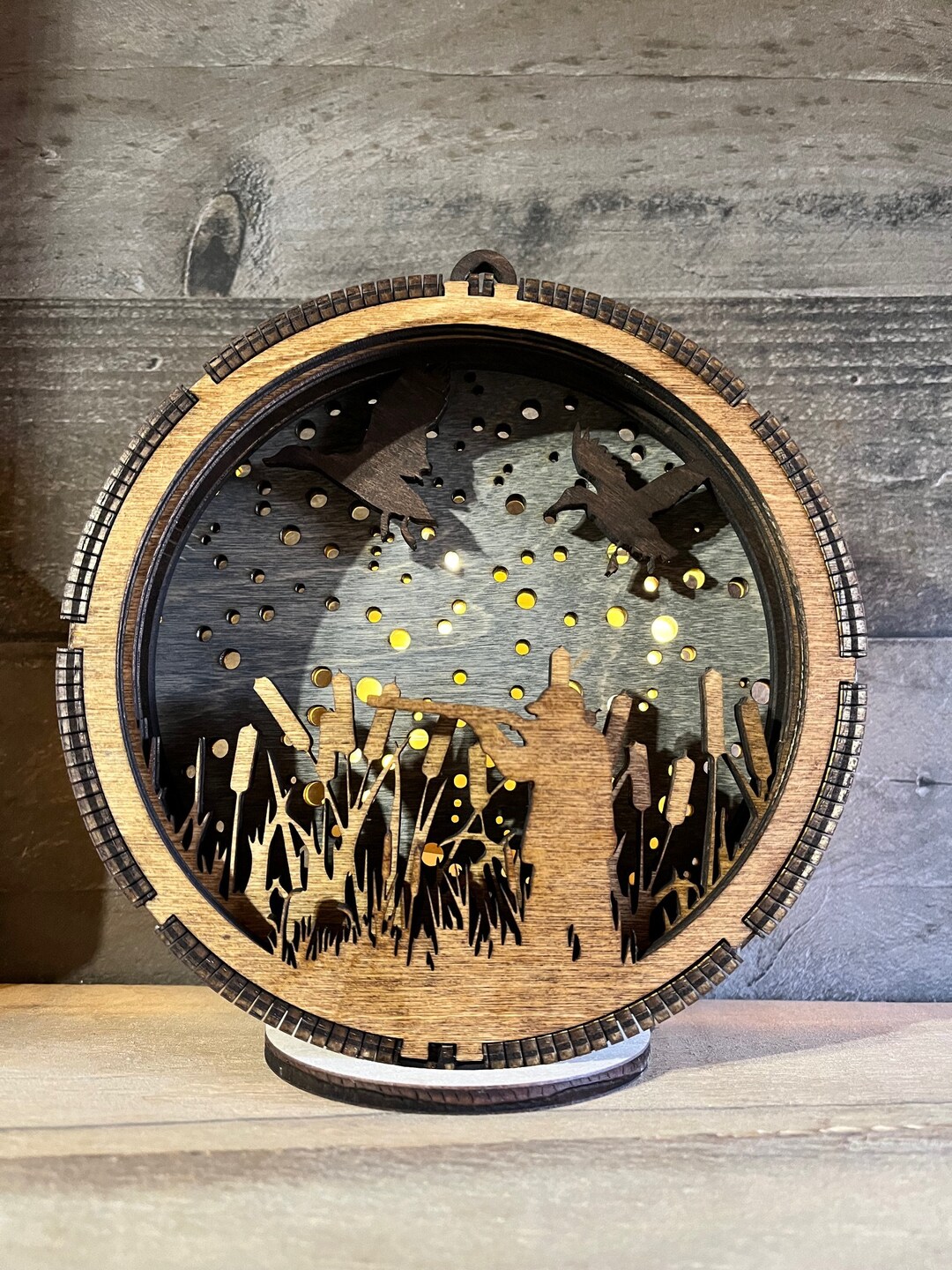 3D Duck Hunting Hunter Ornament Light up Decor Christmas Hunting Gifts ...