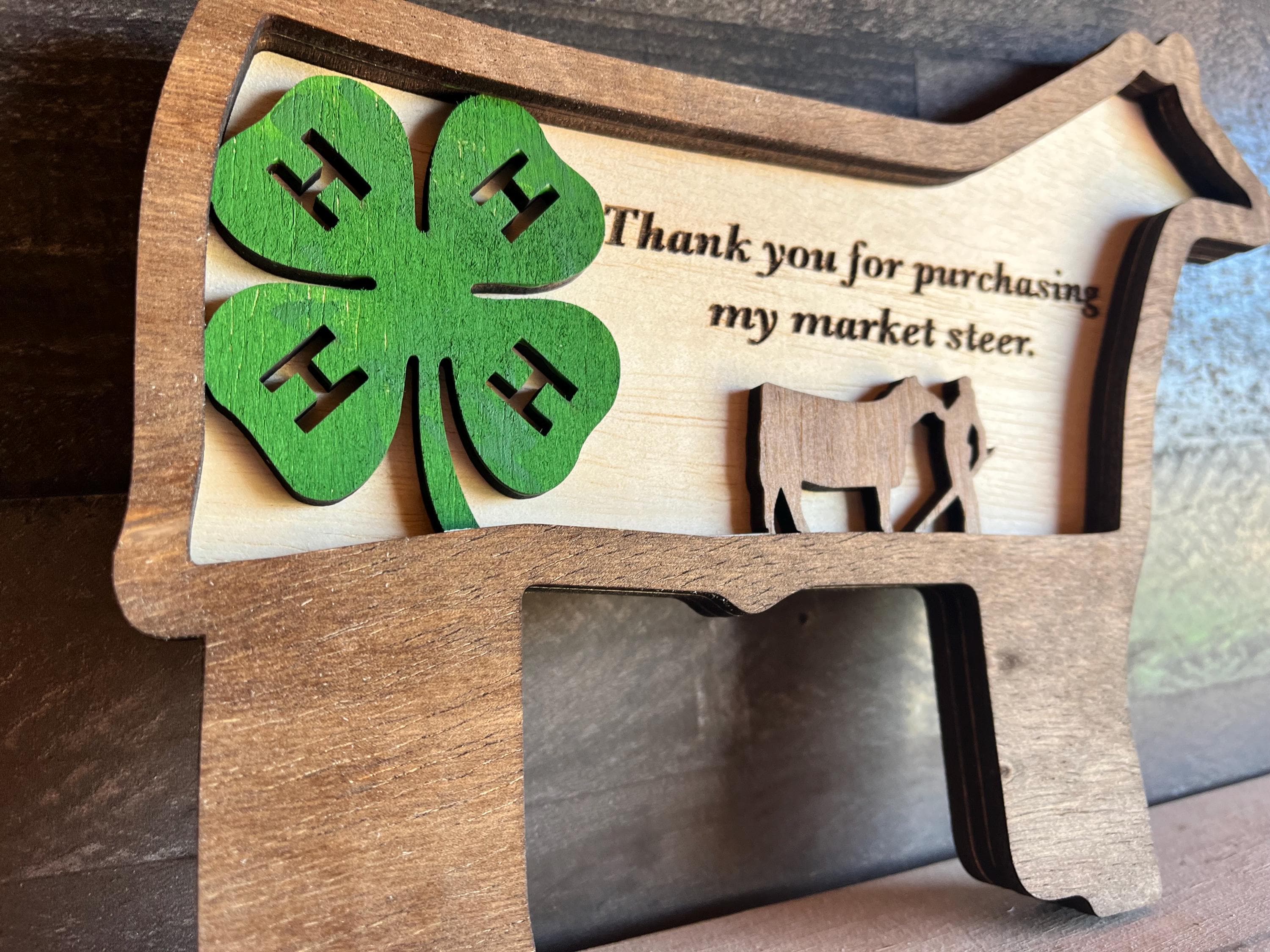 Personalized 4H Steer/heifer Plaque: County Fair Thank You Gift - Etsy