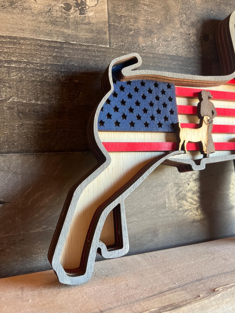 Show Market Goat USA Patriotic Flag Show Girl Boy Buyer Gift - Etsy