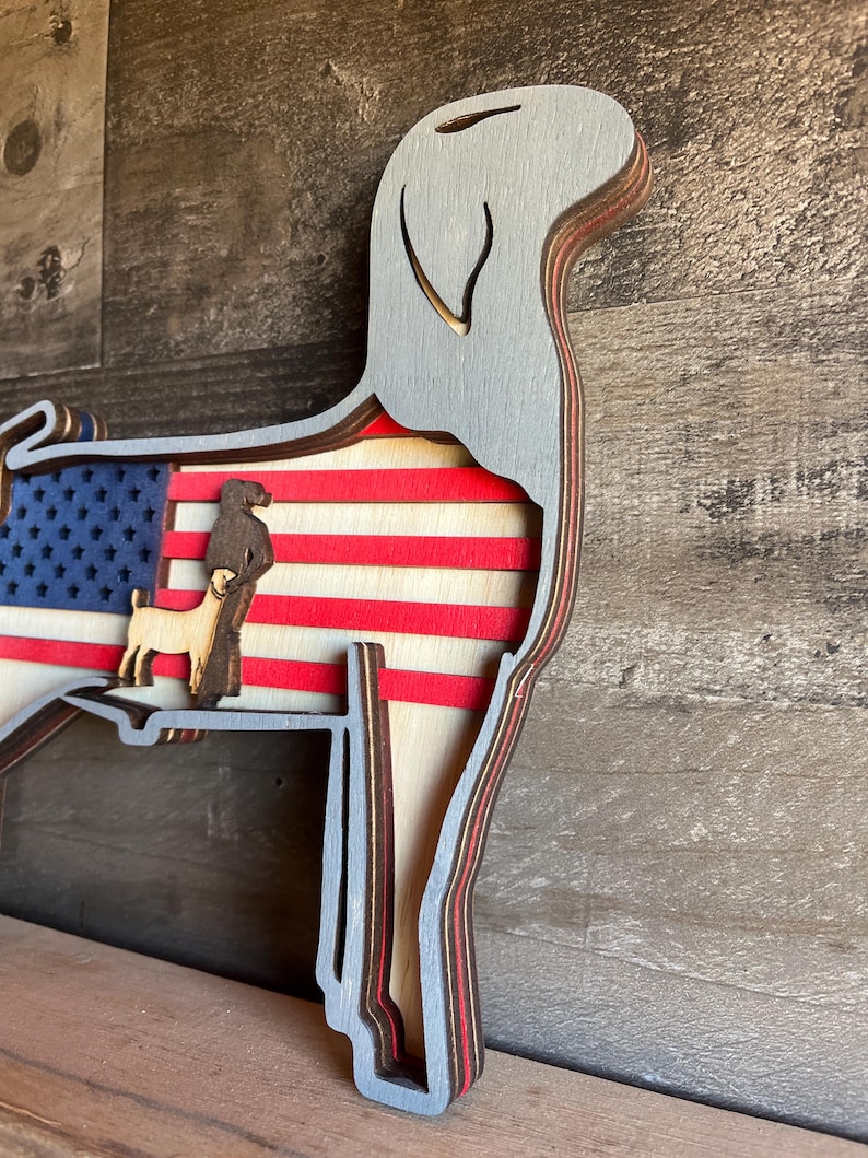 Show Market Goat USA Patriotic Flag Show Girl Boy Buyer Gift - Etsy