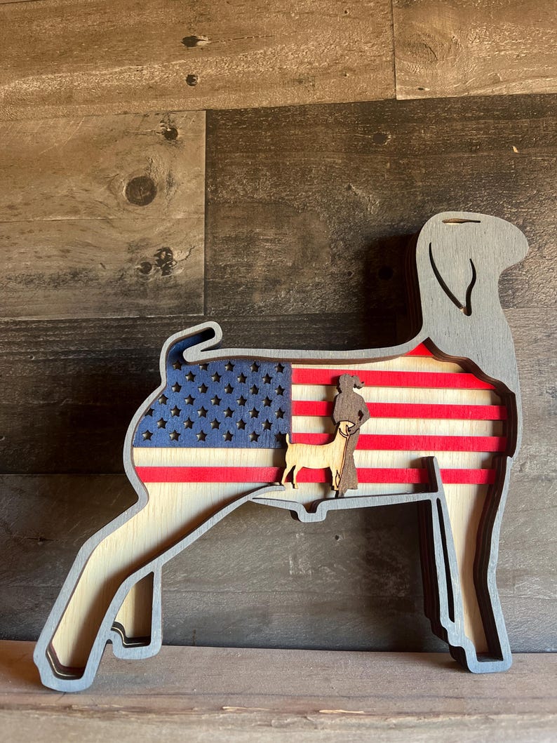 Show Market Goat USA Flag Show Girl Boy Buyer Gift - Etsy