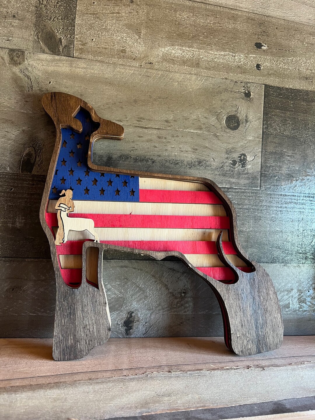 Show Market Lamb USA Flag Show Girl Boy - Etsy