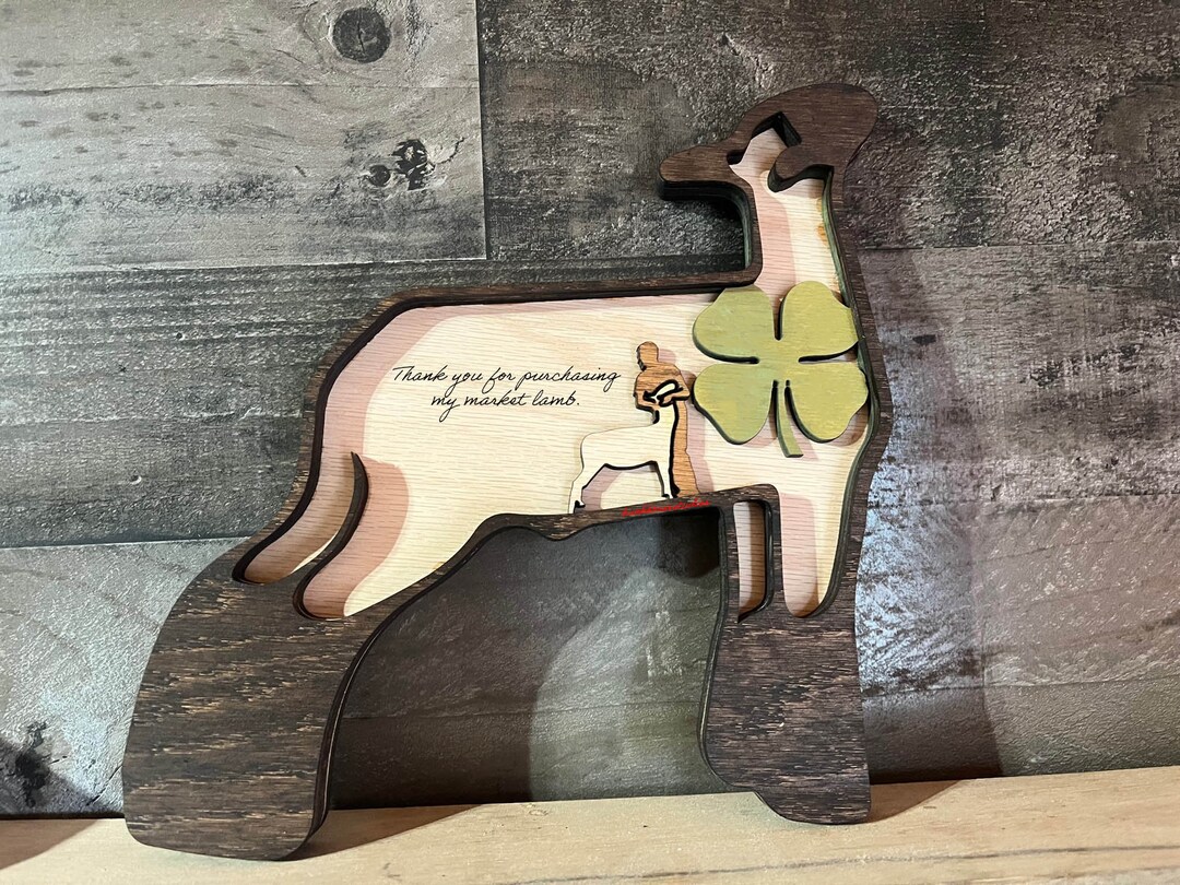 Customizable Wood Lamb Award | 4H Livestock Show Gift, Fair Decor - Etsy