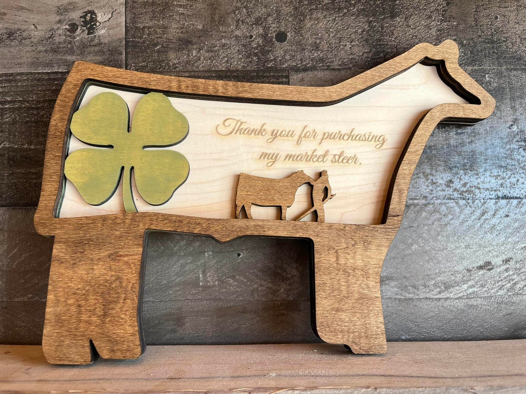 Personalized 4H Steer/heifer Plaque: County Fair Thank You Gift - Etsy