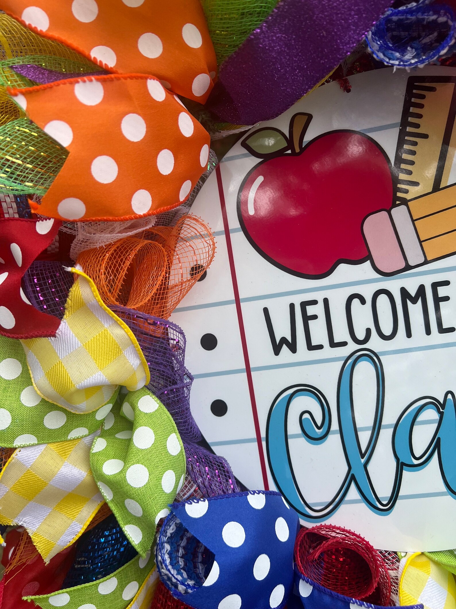 Preschool Teacher Wreath, Welcome to Our Class Wreath, Homeschool ...