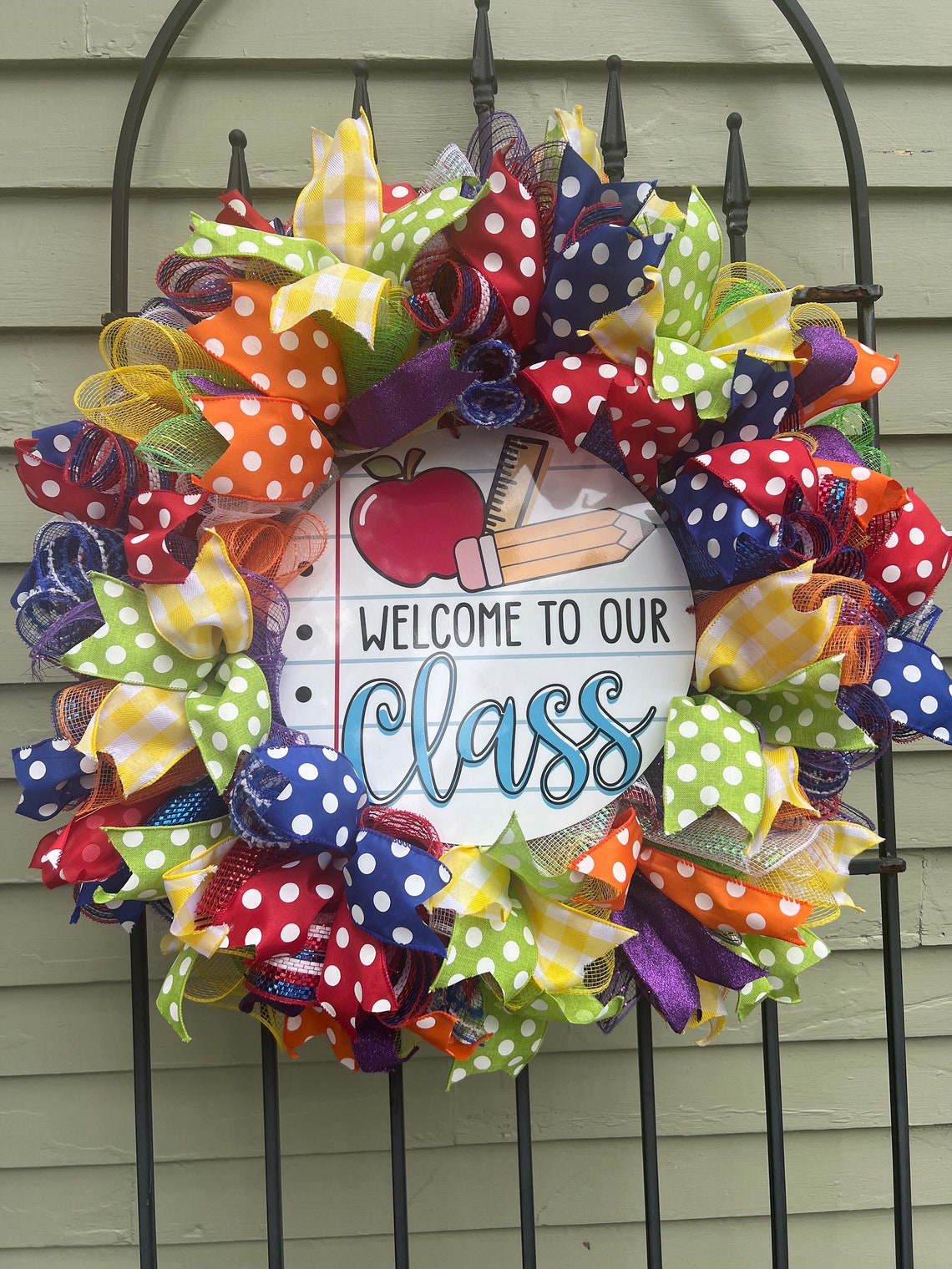 Preschool Teacher Wreath, Welcome to Our Class Wreath, Homeschool ...