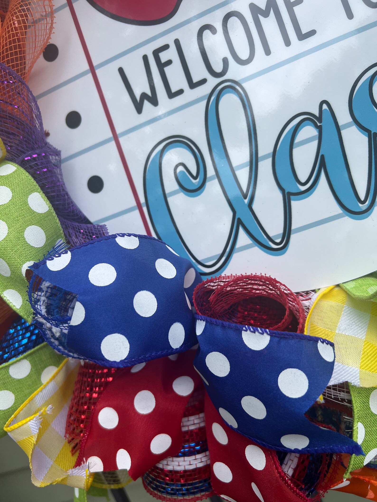 Preschool Teacher Wreath, Welcome to Our Class Wreath, Homeschool ...