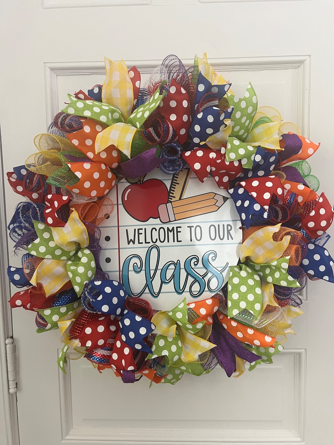 Preschool Teacher Wreath, Welcome to Our Class Wreath, Homeschool ...