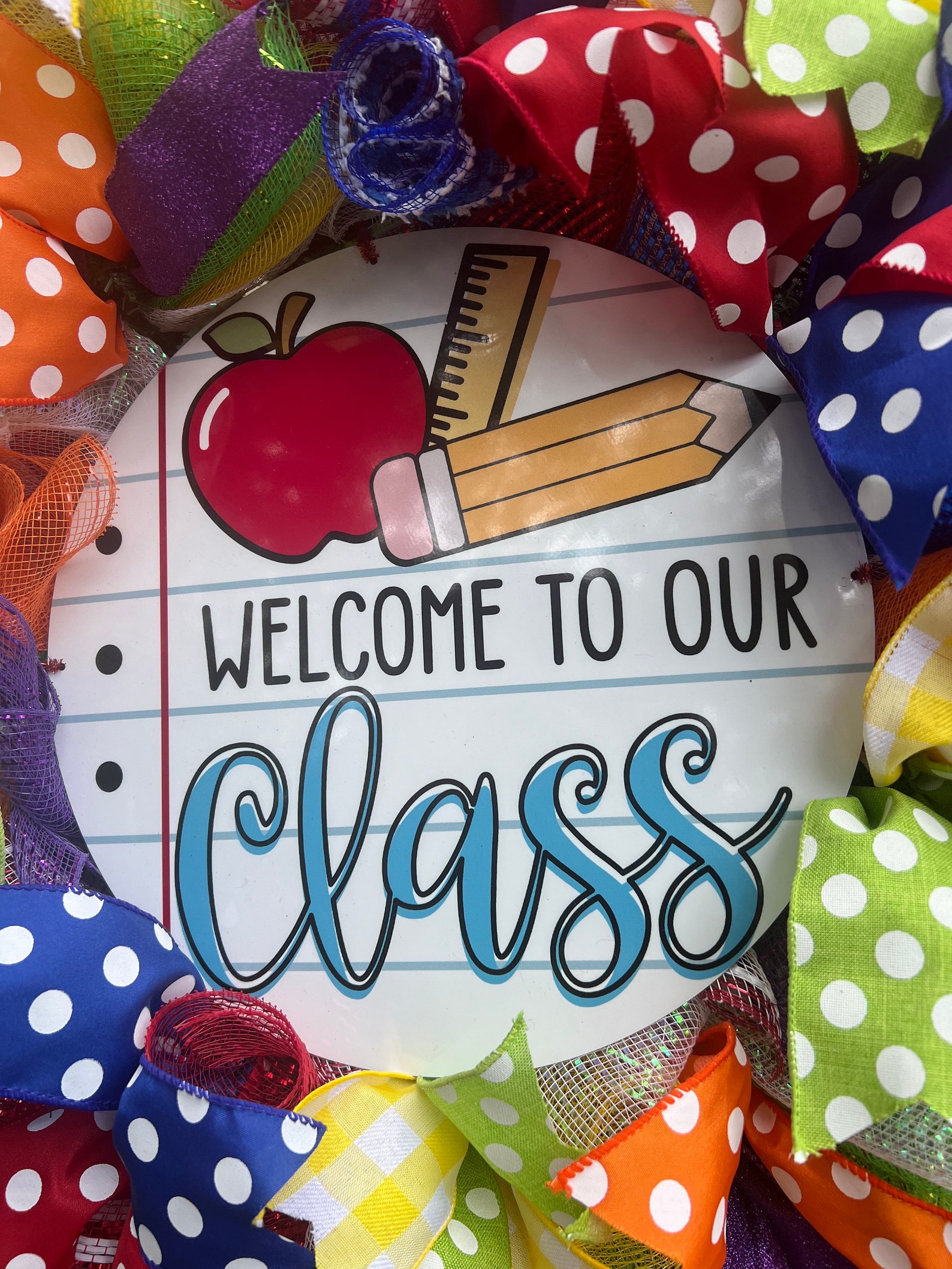 Preschool Teacher Wreath, Welcome to Our Class Wreath, Homeschool ...