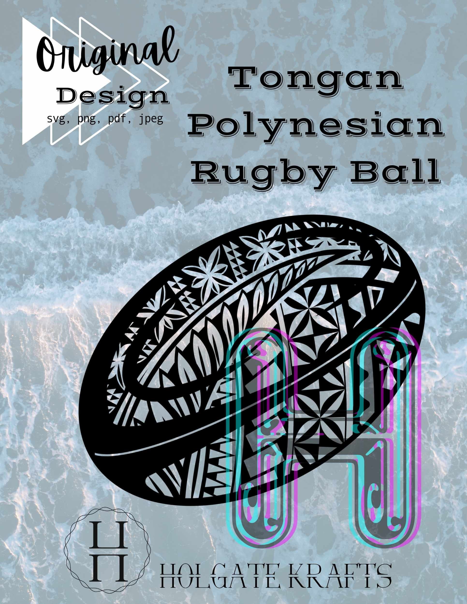 Tongan Poly Rugby Ball Digital Design - Etsy