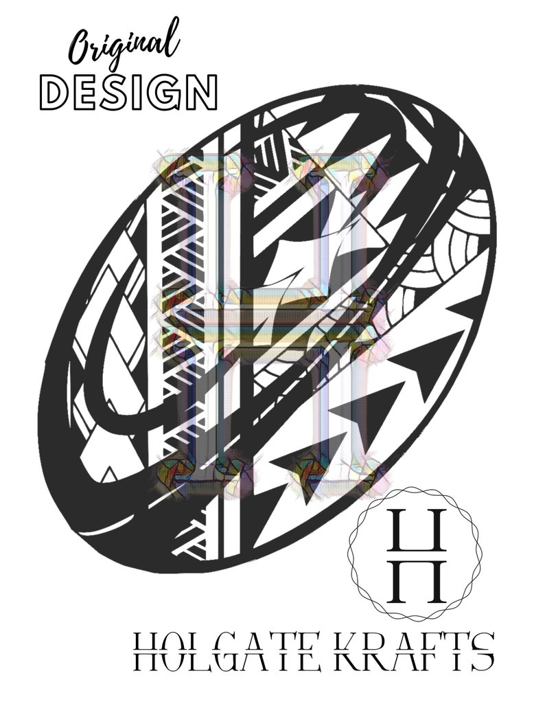 Polynesian Tribal Rugby Ball Digital Design - Etsy