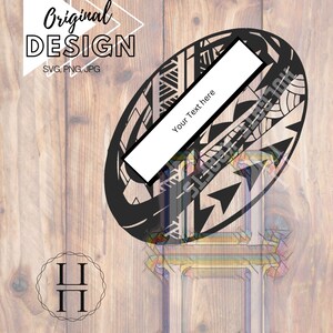 Polynesian Tribal Rugby Ball Digital Design - Etsy