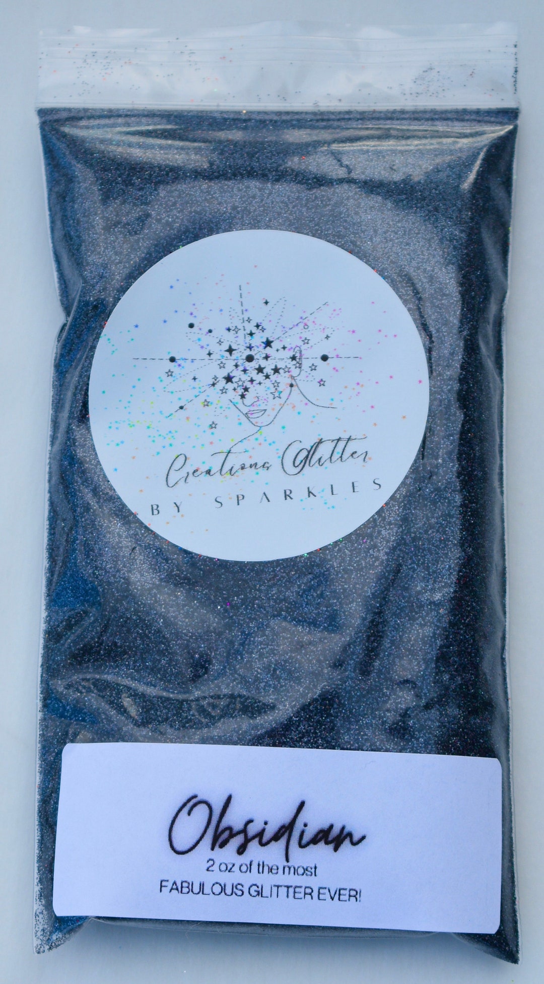 Obsidian - Black Holographic Fine Glitter by Creations Glitter - Etsy