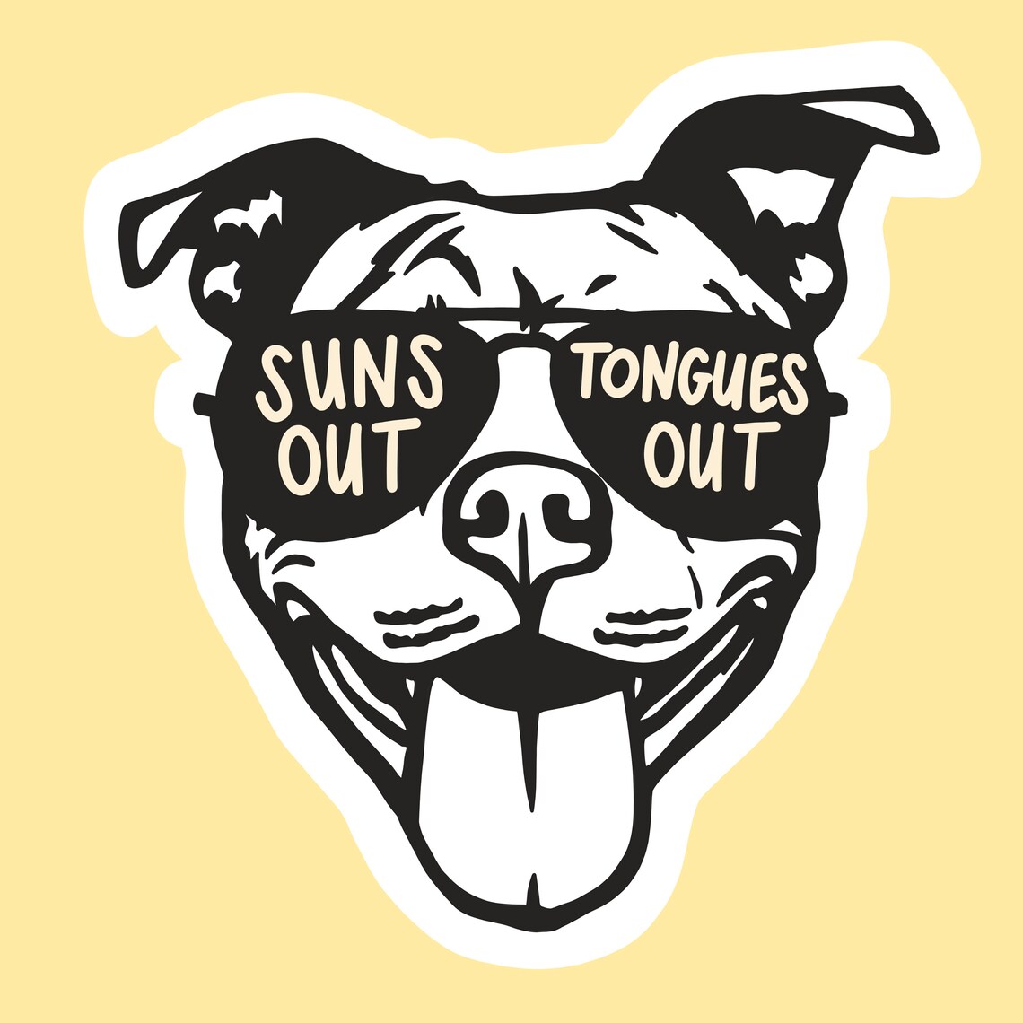 Suns Out Tongues Out Pitty Sticker Etsy