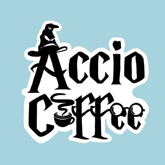 Accio Coffee Sticker - Etsy