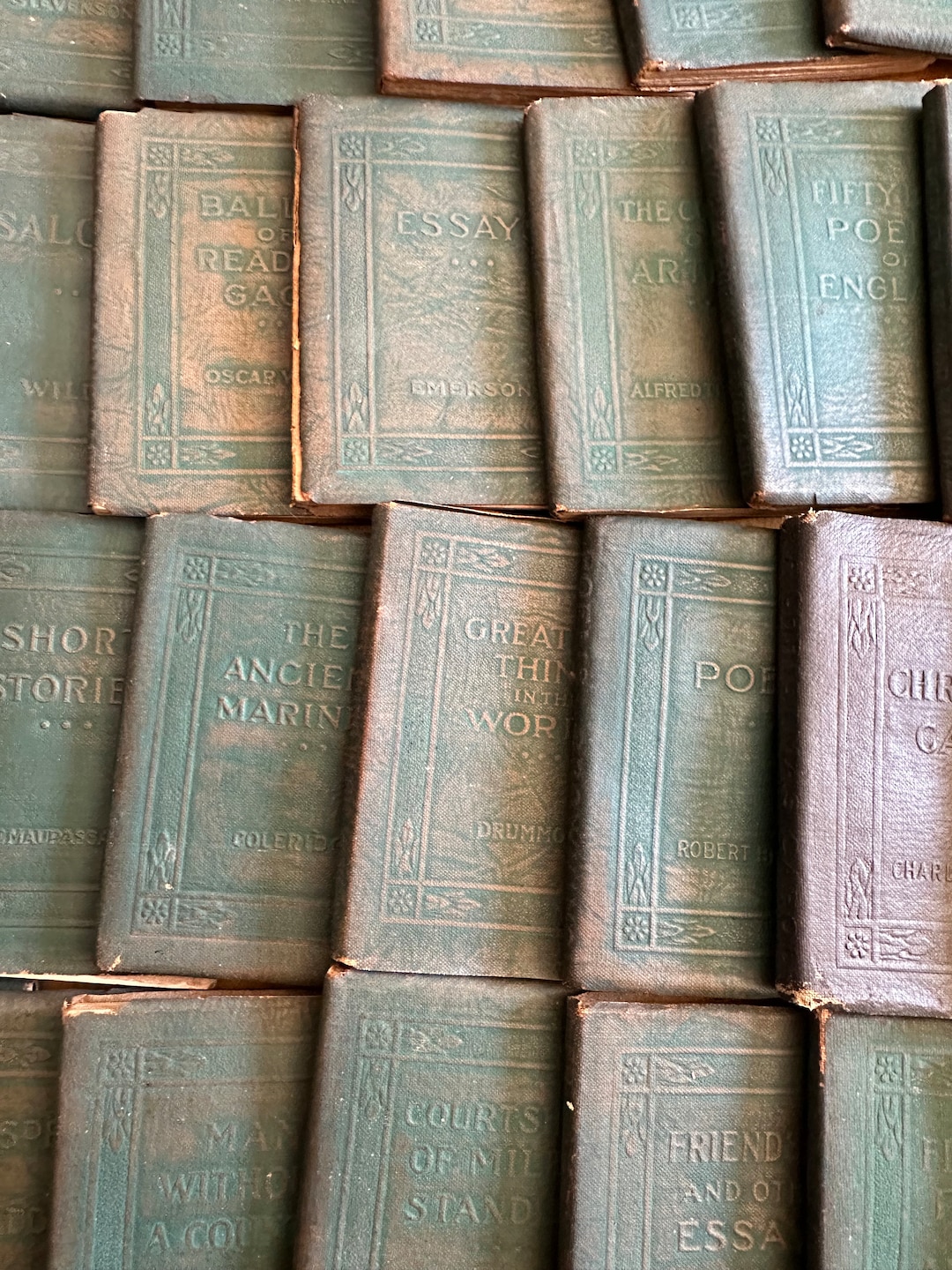 Antique Little Leather Library 1920's Mini Classic Books - Etsy