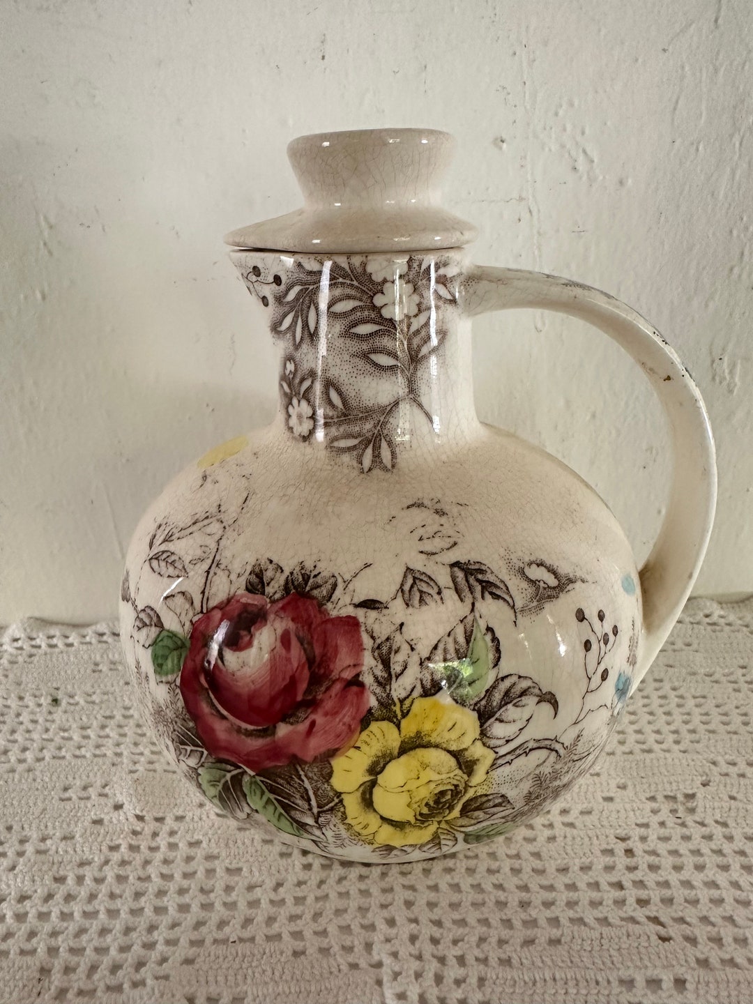 Nasco Rosevine Carafe Floral Romantic - Etsy