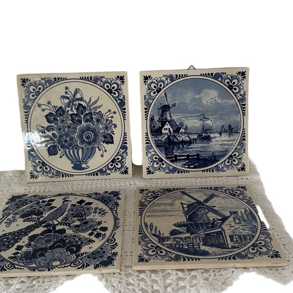 Blue and White Delft Tiles - Etsy