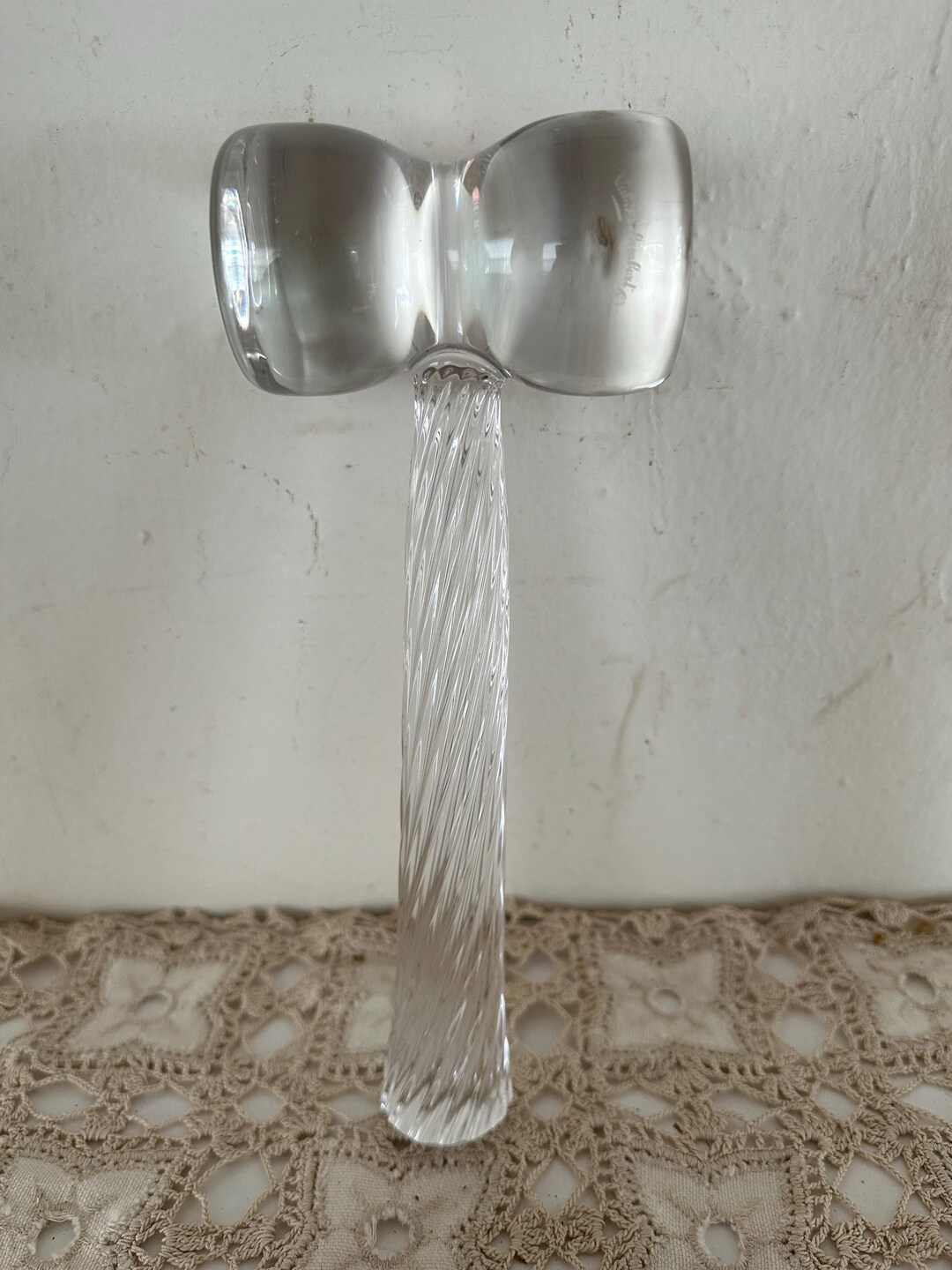 Crystal Gavel Signed Val St Lambert - Etsy