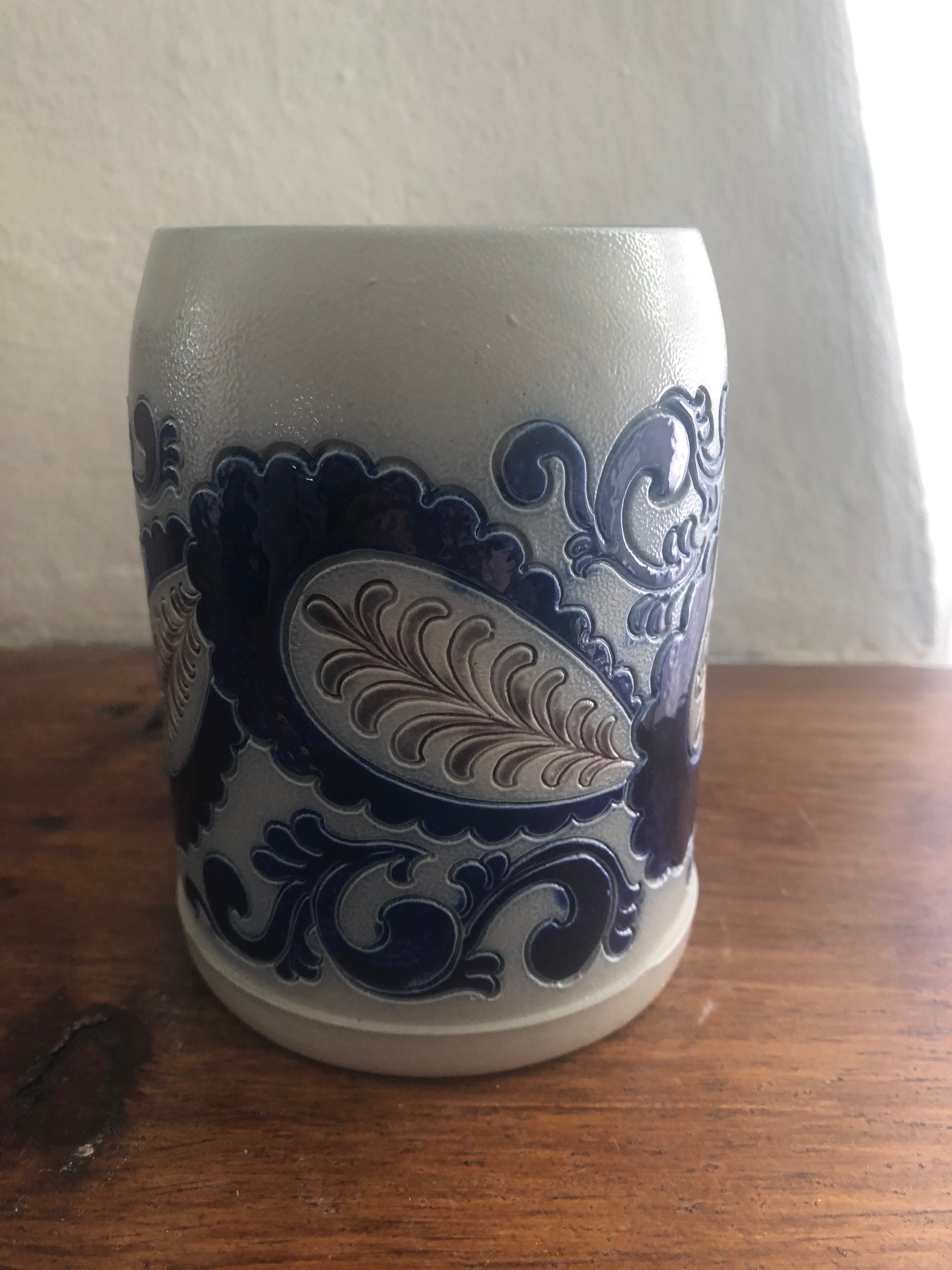 Vintage GOEBEL Stein Merkelbach Salzglasur Beer Stein Mug Blue - Etsy