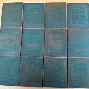 Antique Little Leather Library 1920's Mini Classic Books - Etsy